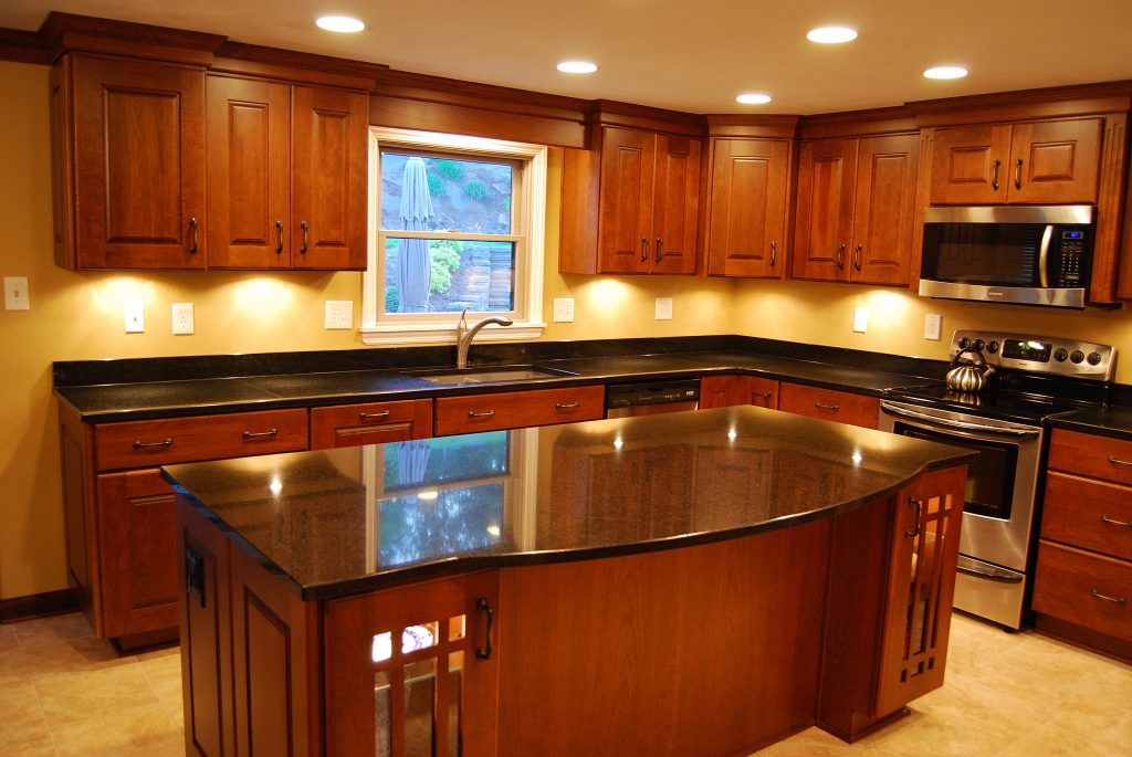 Countertops from Manor House Kitchens and The Granite Factory.
